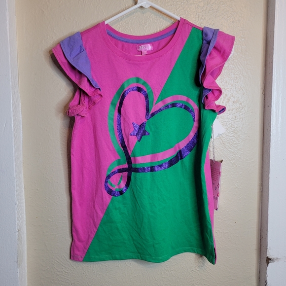 Shirts & Tops | Jojo Siwa Jojos Closet Top Blouse Ruffle Pink Green Xl ...